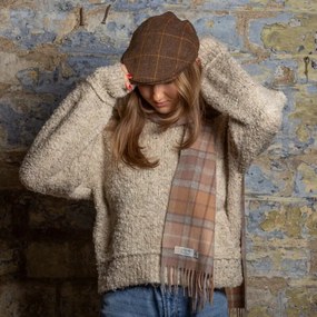 Šála z jehněčí vlny Natural Buchanan 160x30 cm Tweedmill