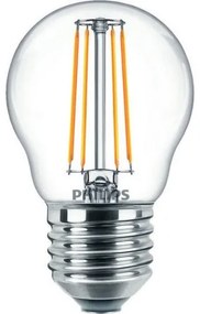 LED žárovka E27 Philips P45 Classic Filament 4,3W (40W) teplá bílá (2700K)