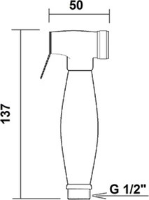 Sapho DOC61 bidetová sprcha retro chrom