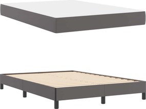 Rám postele s matrací Šedá 140 x 200 cm textil 3398636