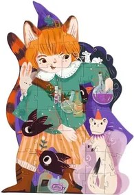 DJECO Podlahové obrysové puzzle Čaroděj Pio / 36 dílků / 100 cm