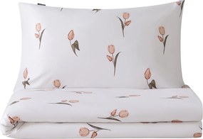 XPOSE® Bavlněné Renforcé povlečení TULIPÁNY DUO - hnědé