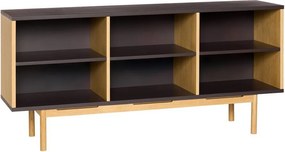Hnědá komoda v dekoru dubu 140x65x35 cm Dual – Hübsch