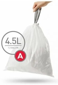 Stahovací sáčky na odpadky 4,5 l, 90 ks, typ A, bílá