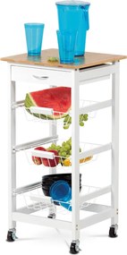 Regál, mdf, bílá, DR-043