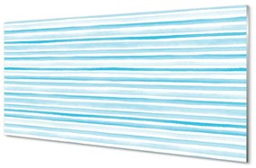 Obraz na skle modré pruhy 125x50 cm