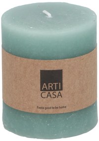 Sloupová svíčka Arti Casa, zelená, 7 x 8 cm