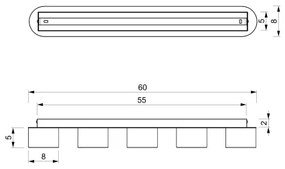 Stropní svítidlo DIXIE 5xGX53/11W/230V růžová
