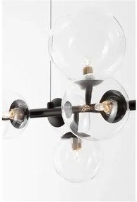 Retro lustr Odillia B 65 černá čirá