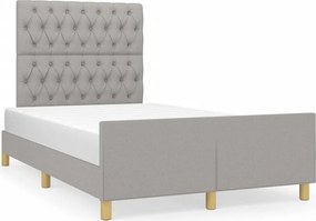 Rám postele bez matrací světle šedá 120x190 cm textil 3270534