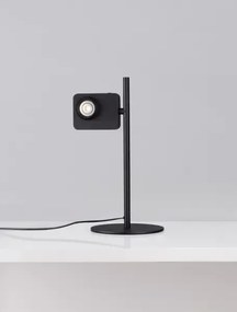 LED stmívatelná bílo-černá stolní lampa Kedros