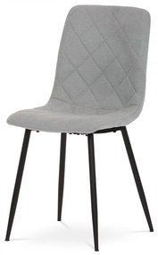 Jídelní židle SOVA — kov, látka, více barev Stříbrná