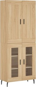 Skříň highboard dub sonoma 69,5 x 34 x 180 cm kompozitní dřevo 3199636