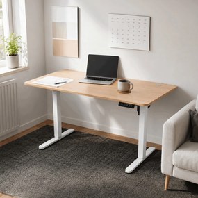 Ergonomický psací stůl ELTON - regulace výšky / dekor dub