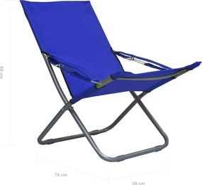 vidaXL Skládací plážové židle 2 ks textil [47902] Barva: Šedá