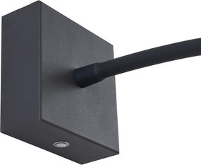 Moderní nástěnná lampa černá vč. LED stmívatelná dobíjecí - Harper