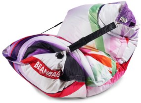 Beanbag Designový sedací vak 189x140 grafic 2 s popruhy