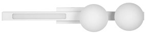 Nástěnné svítidlo Magnet2, 2x bílé skleněné stínítko + 1x LED 13W, w