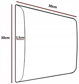 Eka Čalouněný panel Trinity 30 x 30 cm - Krémová bílá 2301