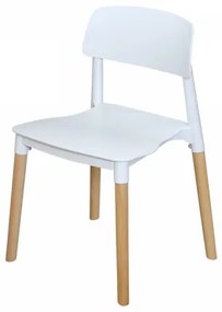 Jídelní židle buk plastová bílá Gama