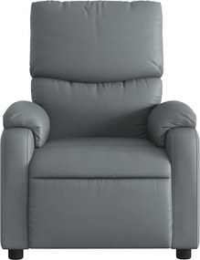 Masážní polohovací křeslo šedé, umělá kůže 3206118