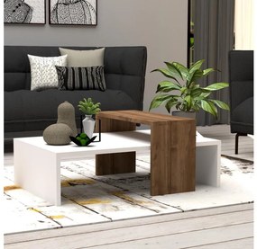 Asir Konferenční stolek GLOW 32x80 cm bílá/hnědá 835PUQ2817