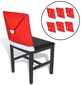 Potahy na opěradla židle 6 ks čepice Santa Clause 131012