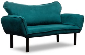 Designová rozkládací pohovka Wenda 140 cm petrolejová