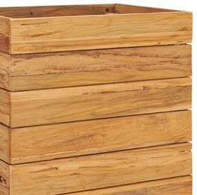vidaXL Vyvýšený záhon 50 x 40 x 72 cm recyklované teakové dřevo a ocel