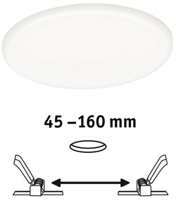Paulmann 92392 Veluna VariFit, kulaté zápustné svítidlo, 17,5W LED 4000K, prům.  18,5cm, IP44
