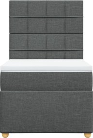 Box spring postel s matrací tmavě šedá 90x200 cm textil 3293464