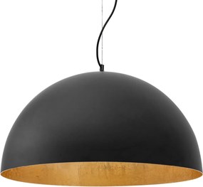 Toolight - Stropní lampa závěsná kovová miska 50cm 1xE27, černá, OSW-05011
