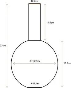 Pip Studio kovová váza s úzkým hrdlem, 33cm, světlá modrá (Střední váza ze smaltovaného kovu s lesklé světle modré)