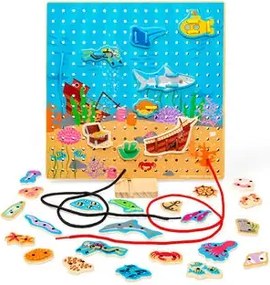 Bigjigs Toys Provlékací deska moře / od 3 let