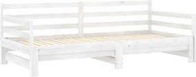 Výsuvná denní postel 2 × (90x200 cm) bílá masivní borové dřevo 3083660