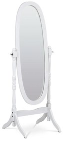 Zrcadlo stojací, v.151 cm, konstrukce z MDF, bílý matný lak - 20124 WT