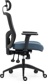 Ergonomická kancelářská židle MERTON - modrá síťovina
