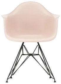 Eames Plastic Armchair DAR černě lakovaná světle růžová bílé na tvrdou podlahu Vitra