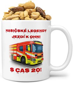 Hrnek Hasičské legendy – CAS 20 (Náplň hrníčku: Směs slaných oříšků)