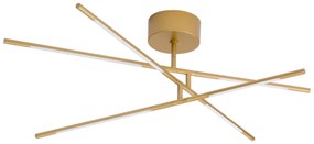 Stmívatelný LED lustr NOVA LUCE Raccio - zlatá, 30 W, 2100 lm, 840 mm, 255 mm, 140 x 60 mm