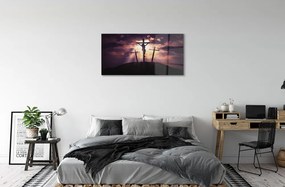 Obraz na skle Jesus cross 120x60 cm