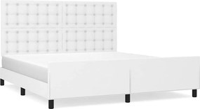 Rám postele s čelem bílý 160x200 cm umělá kůže 3125580