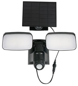 Solight LED solární osvětlení se senzorem, 9W, 850lm, 4000K, Li-Ion, černá