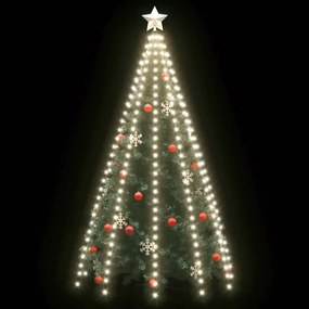 Světelná síť na vánoční stromek 250 studených bílých LED 250 cm
