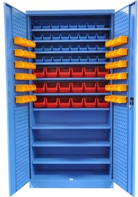 KOVOS Dílenská skříň Kovos s plastovými boxy SPZ_11_0002_C_VAR_4