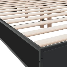 Rám postele černý 120 x 200 cm kompozitní dřevo a kov 3280197