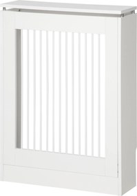 HOMCOM Moderní Kryt Radiátoru z MDF Malovaný Kryt Radiátoru s Horní Policí pro Obývací Pokoj, Ložnici a Kancelář 60x18x84 cm Bílý
