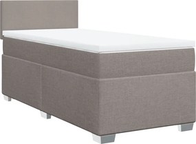 Box spring postel s matrací taupe 90x200 cm textil 3285768