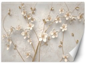 Fototapeta, Květiny na větvích 3d - 150x105 cm