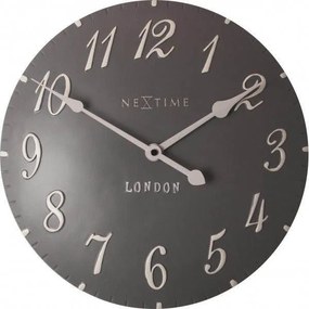 Designové nástěnné hodiny 3084gs nextime v aglickém retro stylu 35cm